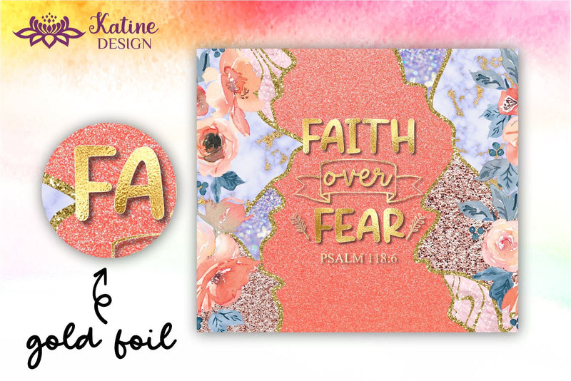 Christian Tumbler Faith over fear, Bible verse Tumbler, religious ...