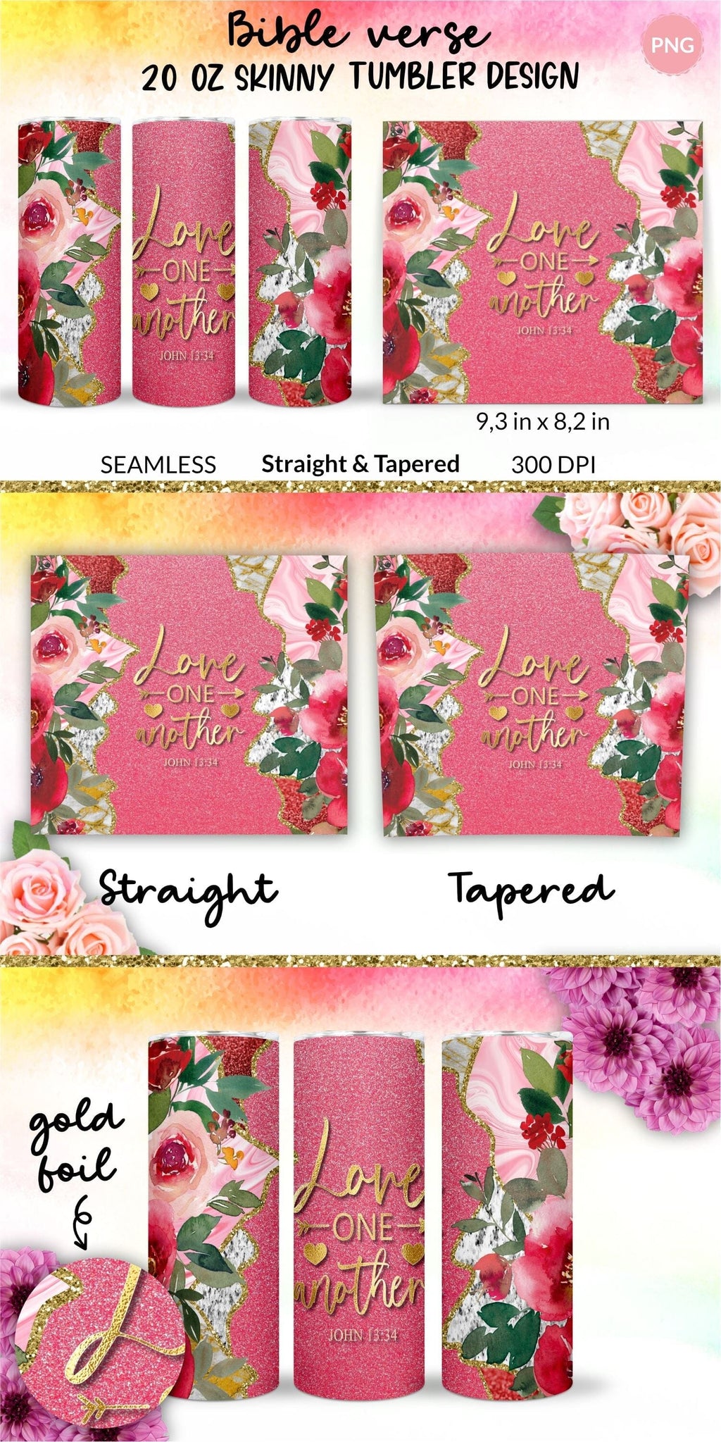 Christian Tumbler, Love one another, Bible verse Tumbler, religious ...