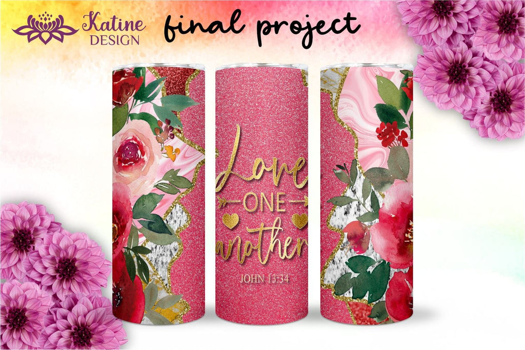 Christian Tumbler, Love one another, Bible verse Tumbler, religious ...