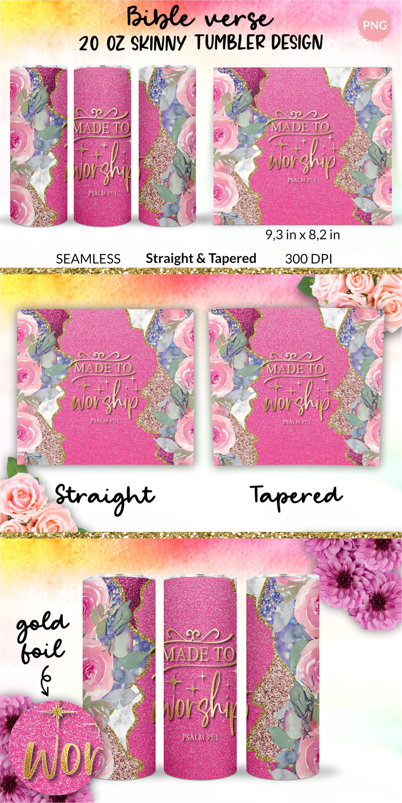 Christian Tumbler, Made to worship, Bible verse Tumbler, religious ...