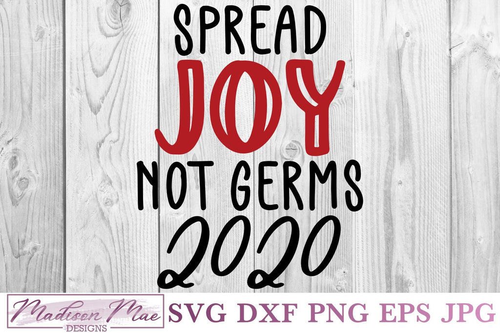 Christmas 2020 Ornament Svg, Spread Joy Not Germs - So Fontsy