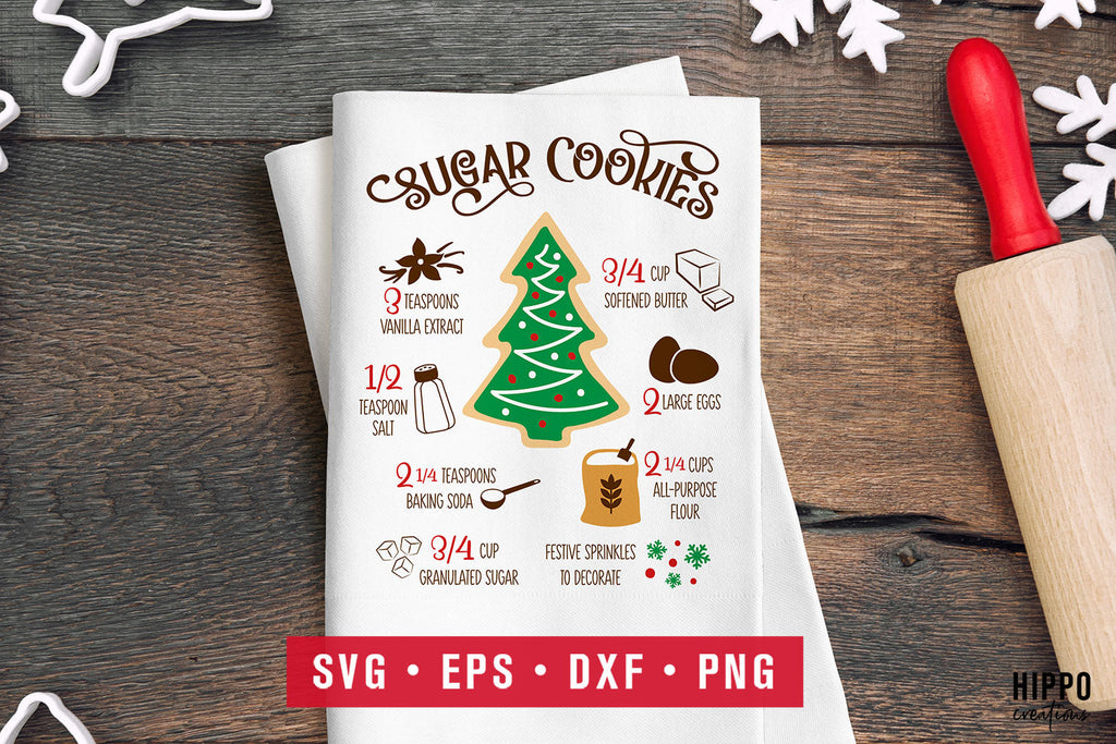 Christmas Baking SVG Bundle - Christmas Recipes SVG - So Fontsy
