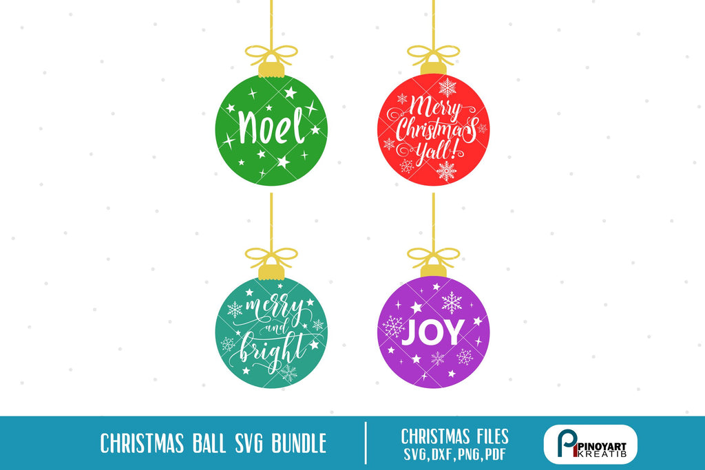 Christmas Ball Svg Bundle - So Fontsy