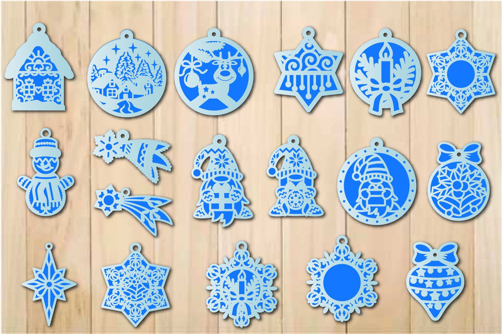 Christmas Baubles, Christmas Template, Gnomes SVG, Snowflake - So Fontsy