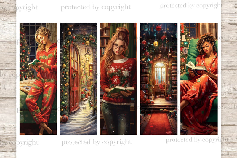 Christmas Bookmarks Printable | Print And Cut Set - So Fontsy