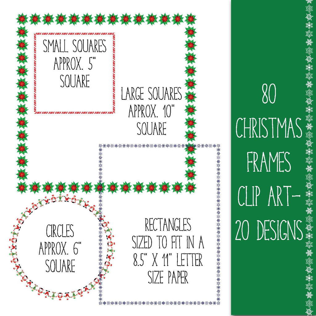 Christmas Borders and Frames Clip Art - So Fontsy