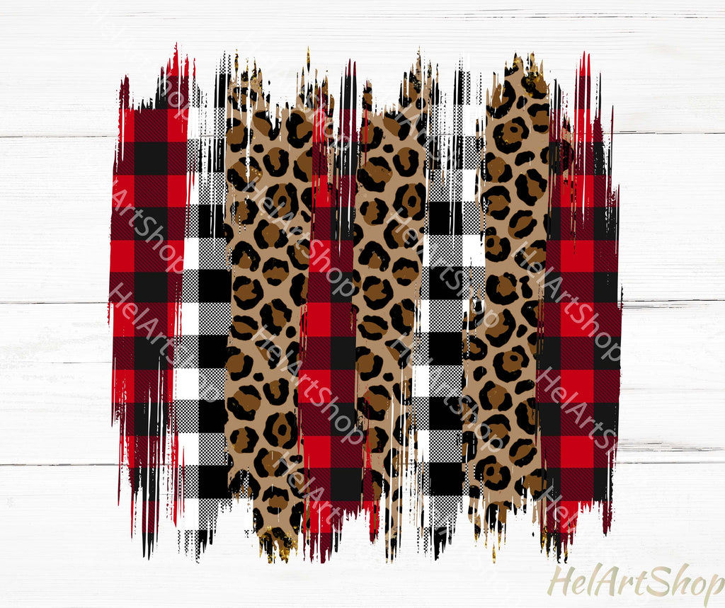 Christmas Brush stroke png, Sublimation png, Plaid, Cheetah Strokes Png ...