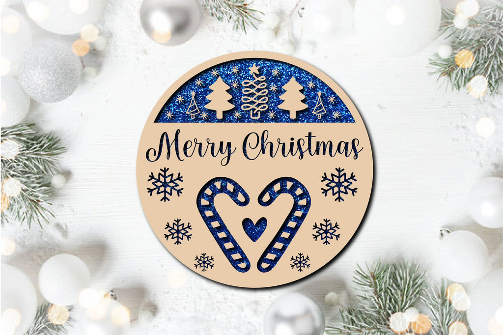 Christmas Cardinal Bird Sign Laser Cut Bundle - So Fontsy