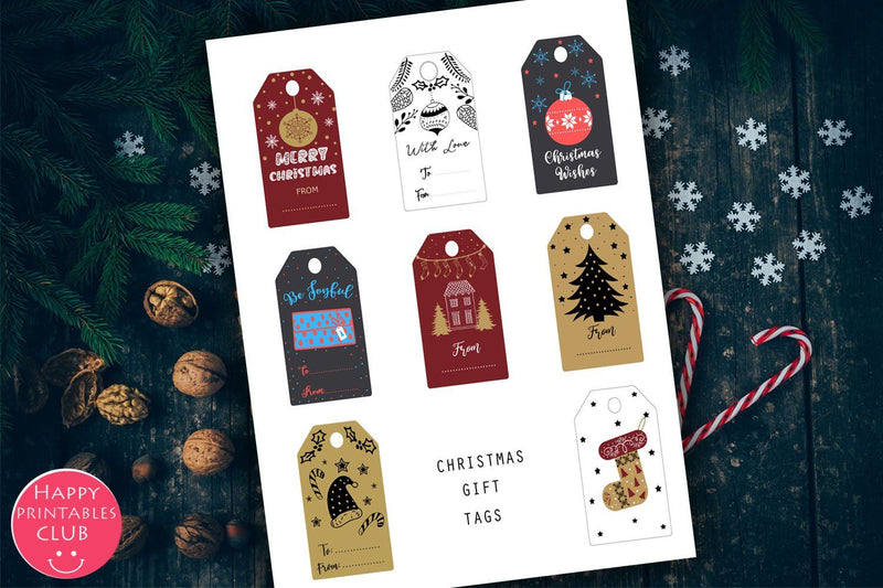 Christmas Cards-Gift Tags-Labels/Holiday Cards Tags Labels - So Fontsy