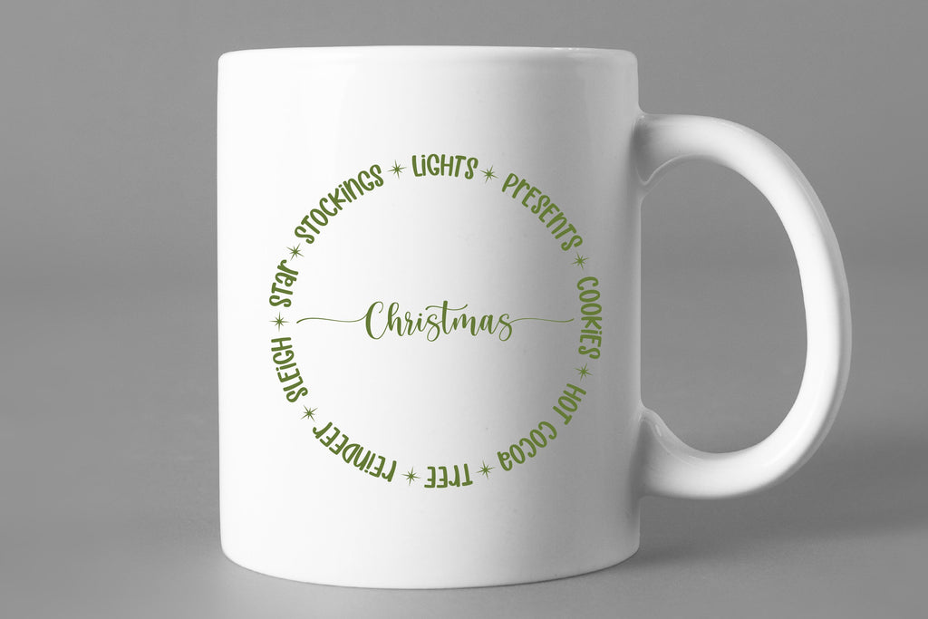 Christmas Circle SVG - Christmas SVG - Christmas Decorations - So Fontsy
