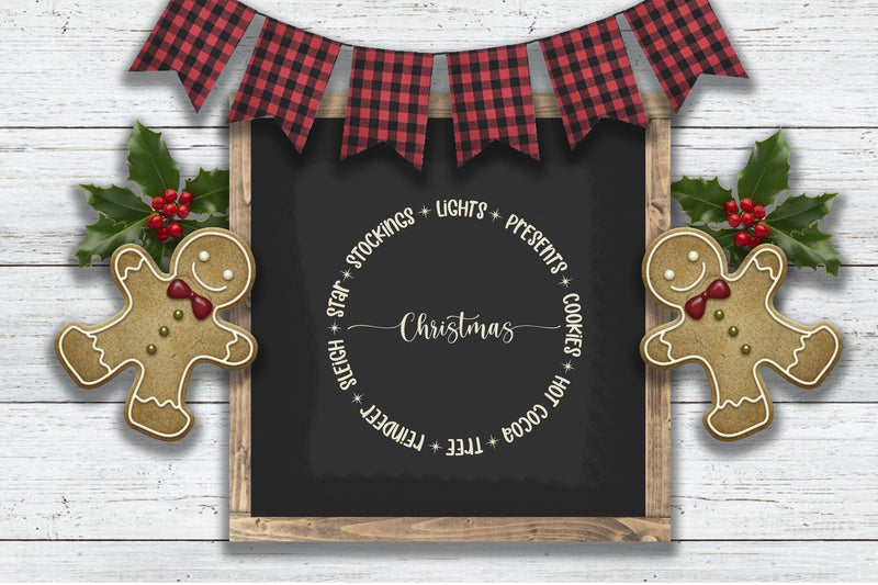 Christmas Circle SVG - Christmas SVG - Christmas Decorations - So Fontsy
