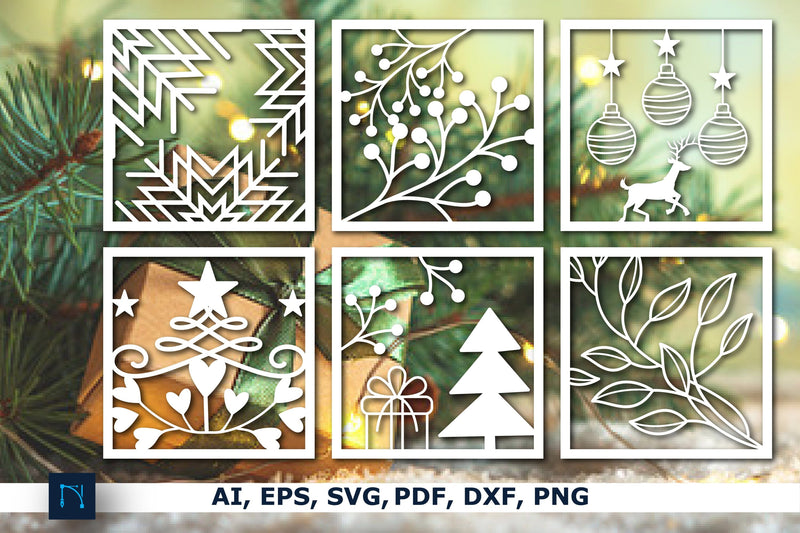 Christmas Coasters decor SVG bundle - So Fontsy