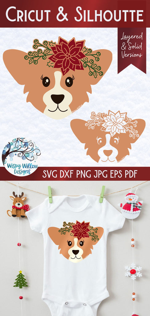 Christmas Corgi Dog SVG - So Fontsy
