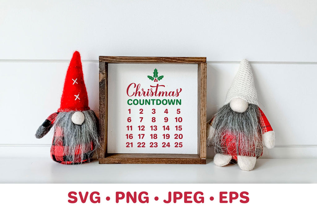 Christmas Countdown sign. Advent calendar. Christmas svg - So Fontsy