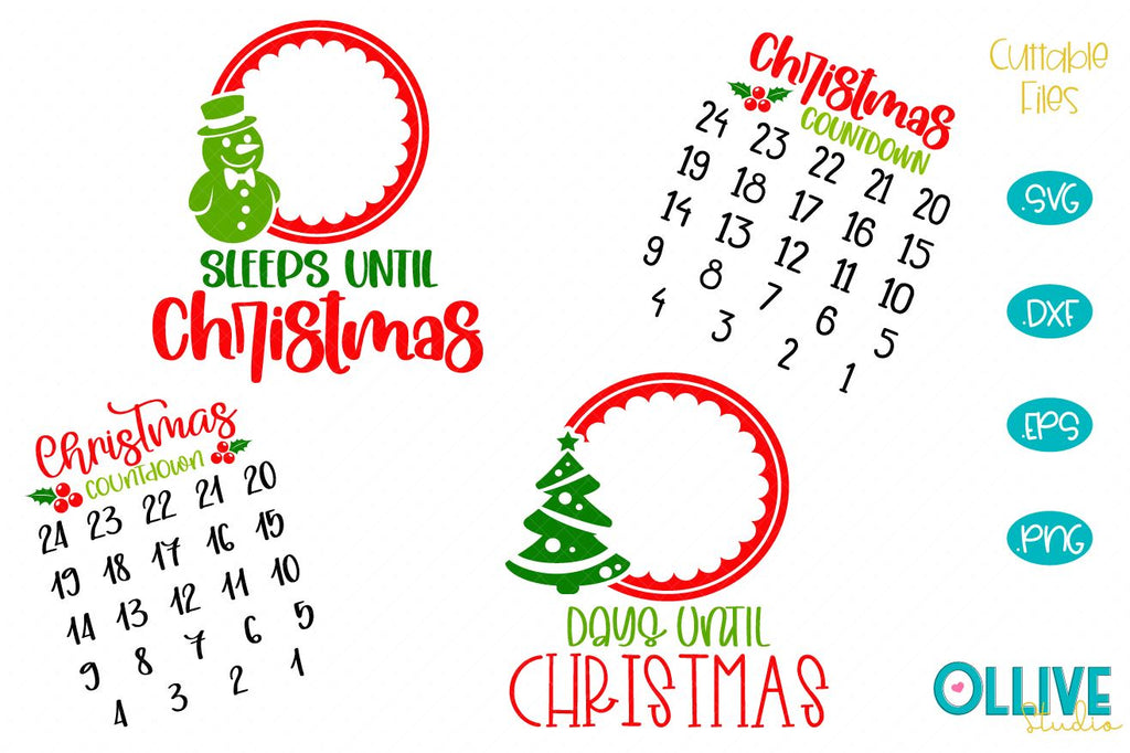 Christmas Countdown SVG Bundle - So Fontsy