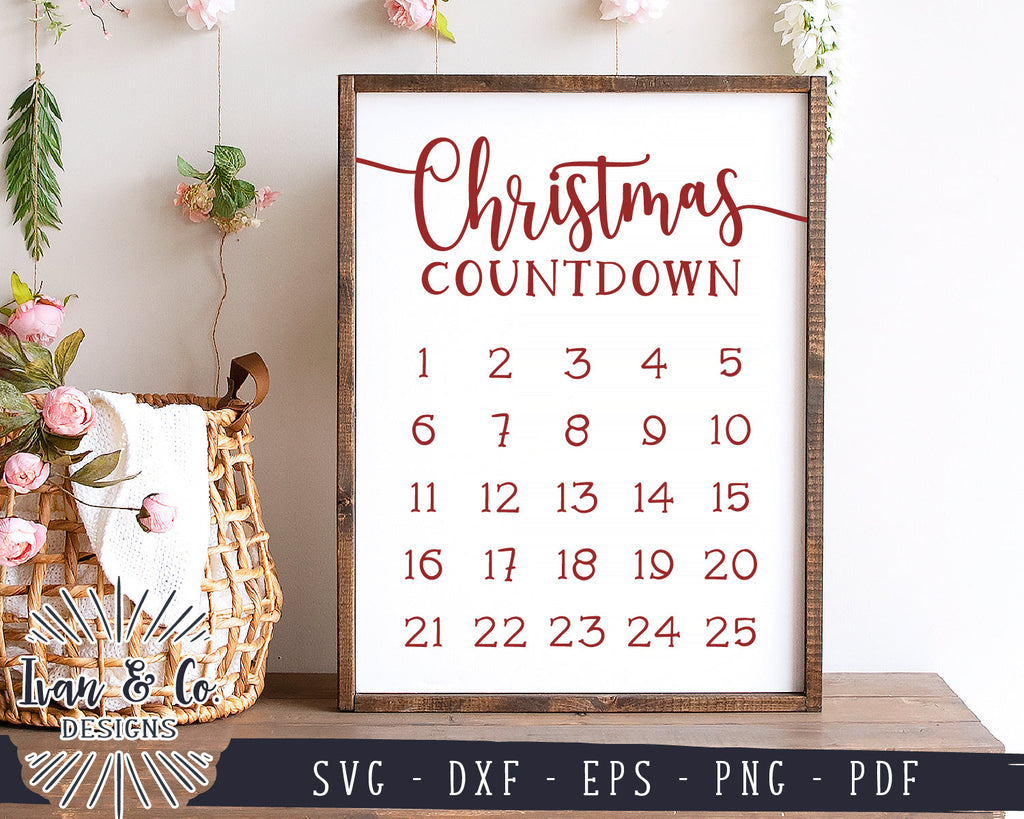Christmas Countdown SVG Files | Advent Svg | Days 'til Christmas Svg ...