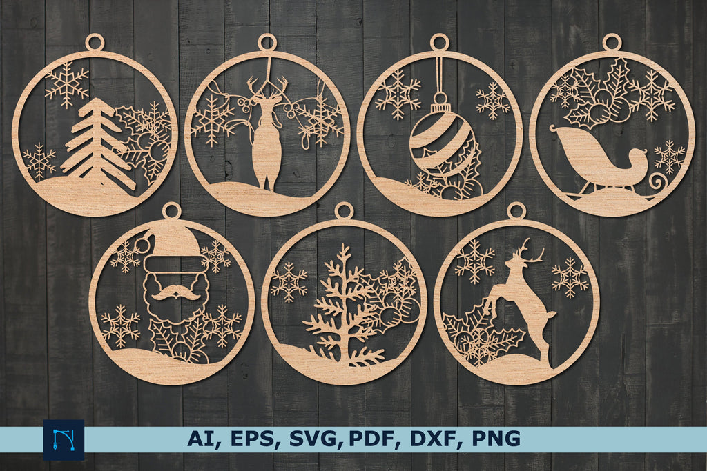 Christmas decor ornament SVG bundle - So Fontsy