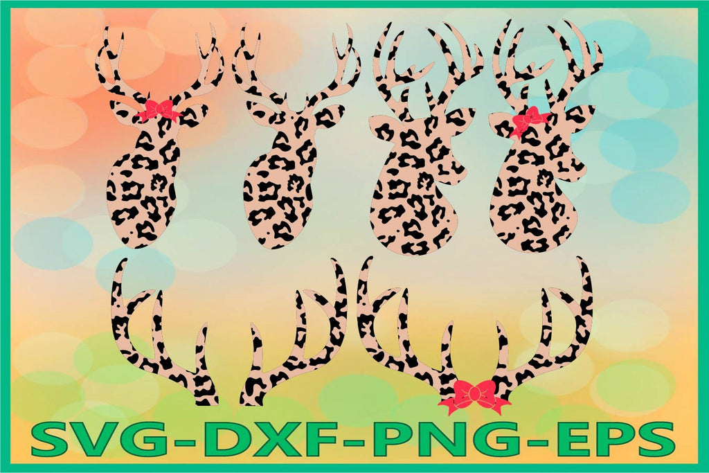 Christmas Deer SVG, Deer leopard, Deer Antlers - So Fontsy