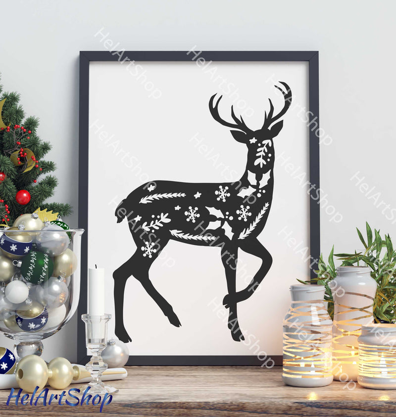 Christmas deer svg, reindeer svg - So Fontsy