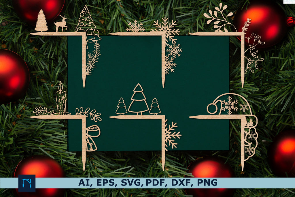 Christmas door corners bundle SVG - So Fontsy