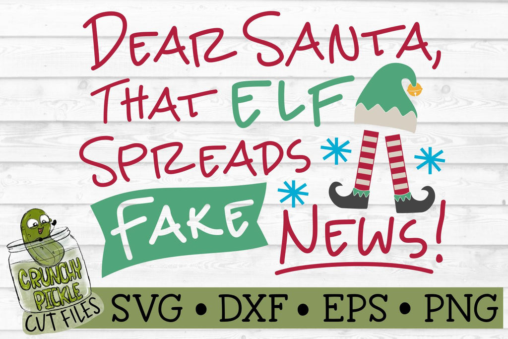 Christmas Elf Fake News SVG Cut File - So Fontsy