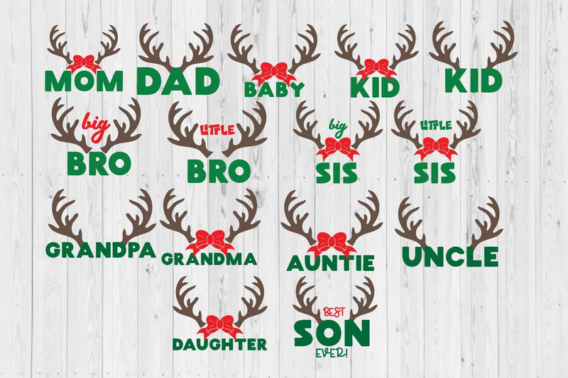 Christmas Family Matching tee svgs, Christmas svg bundle - So Fontsy