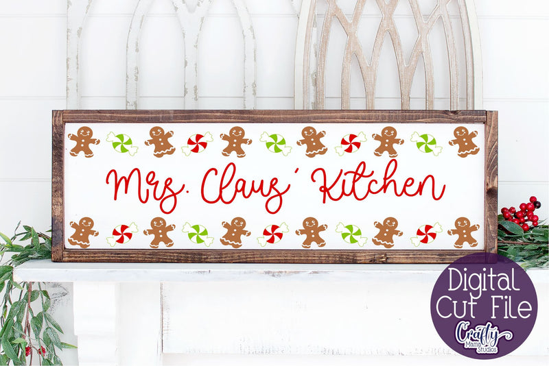 Christmas Farmhouse Svg, Mrs. Claus Kitchen Cut File - So Fontsy