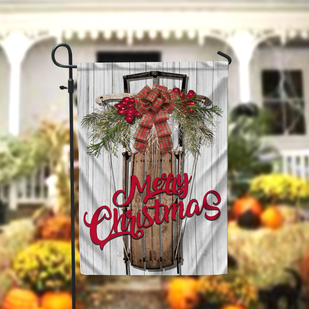 Christmas Flag-Personalized Garden Flag-Welcome Flag-Farmhouse Garden ...
