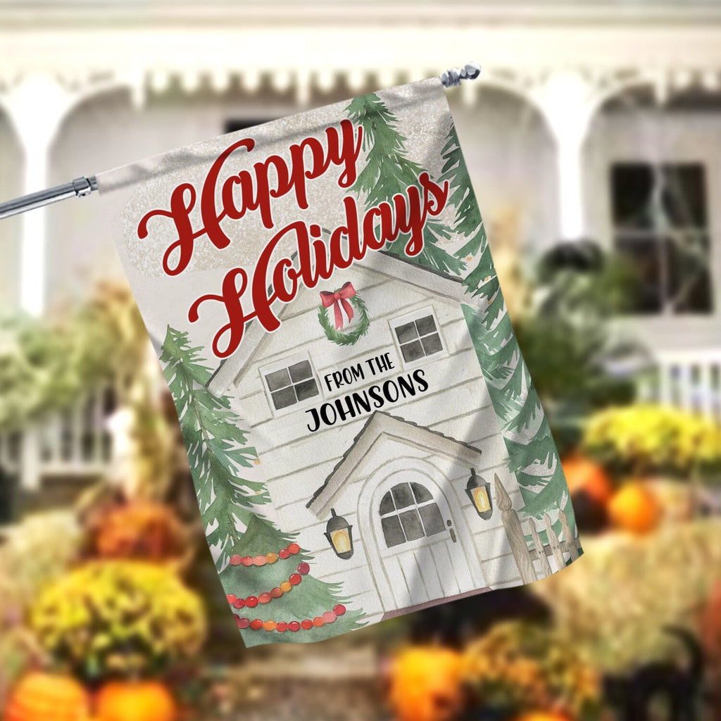 Christmas Flag, Personalized Garden Flag, Welcome Flag, Merry Christmas ...