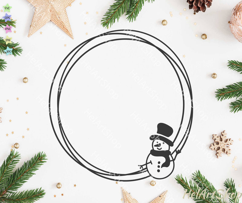 Christmas frame svg - So Fontsy