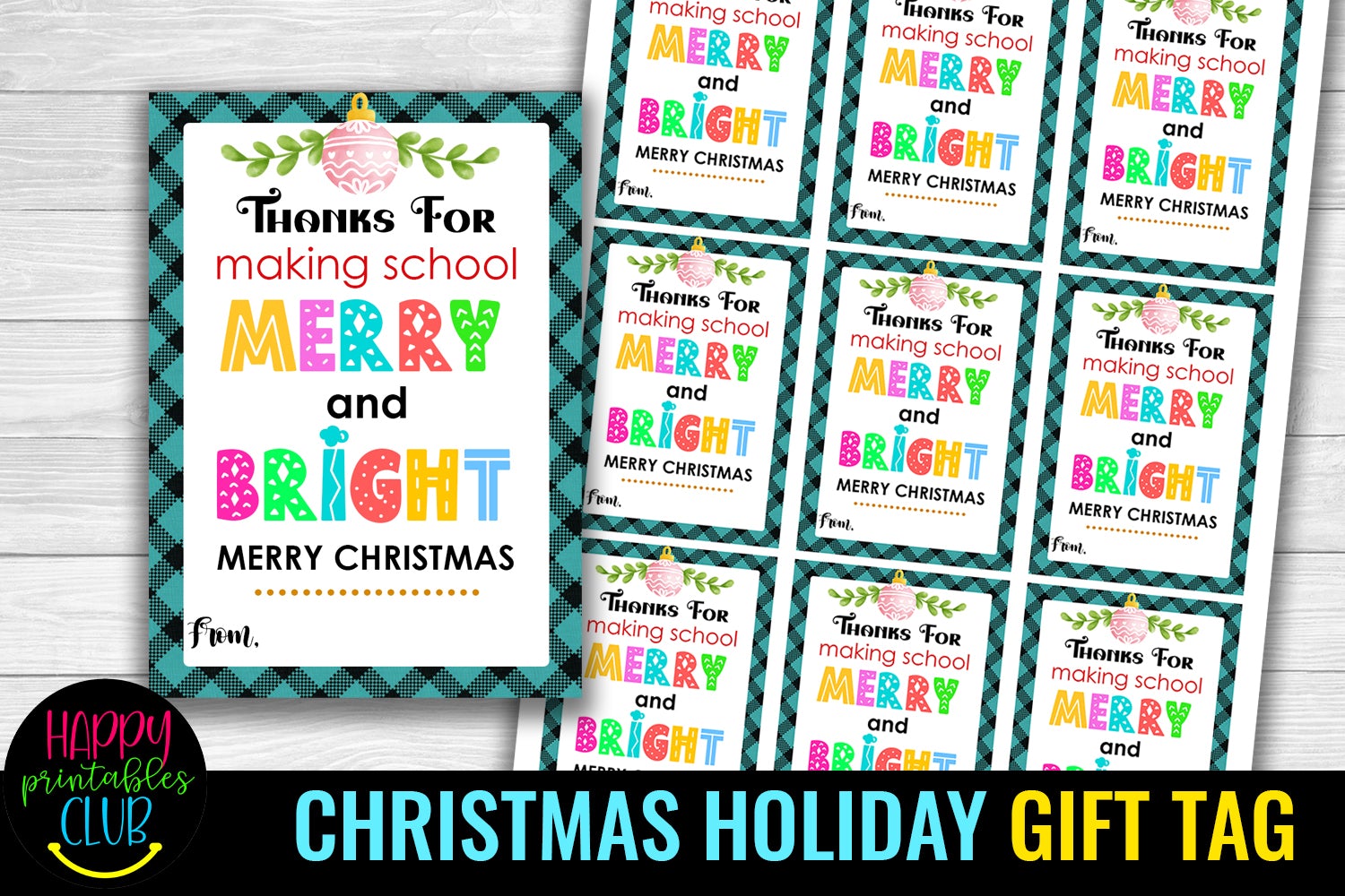 Christmas Gift Tags for Students- Teachers I Holiday Tags - So Fontsy