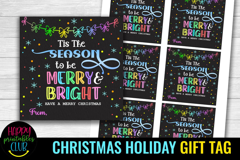 Christmas Gift Tags Printable- Warm Holiday Wishes Gift Tag - So Fontsy
