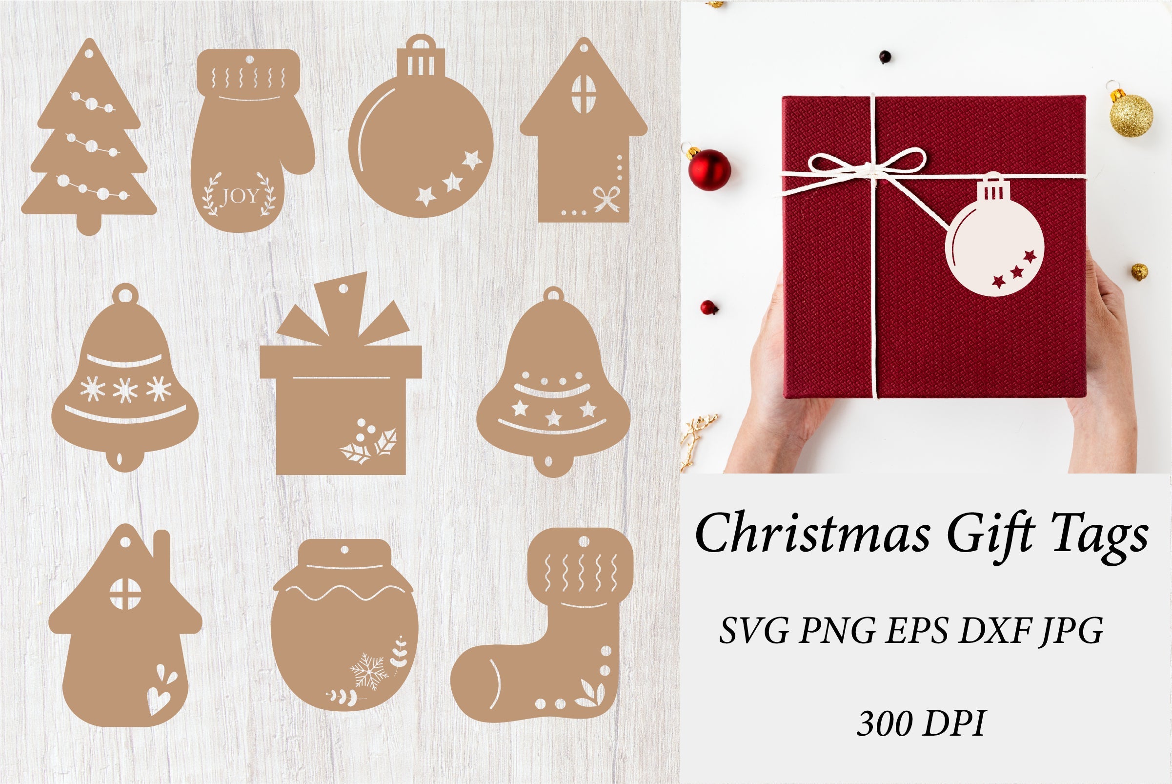 Christmas Gift Tags SVG. Christmas Tags SVG. Cut Files SVG - So Fontsy