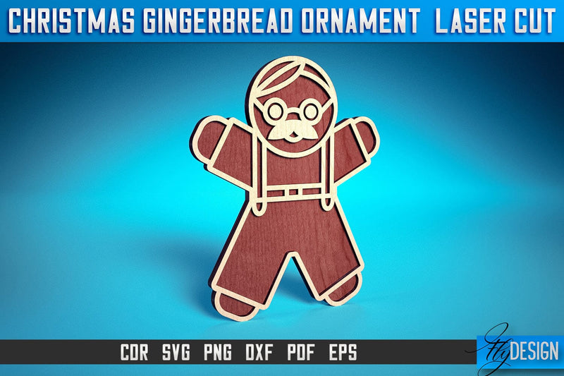Christmas Gingerbread Laser Cut SVG | Christmas Laser Cut SVG Design ...