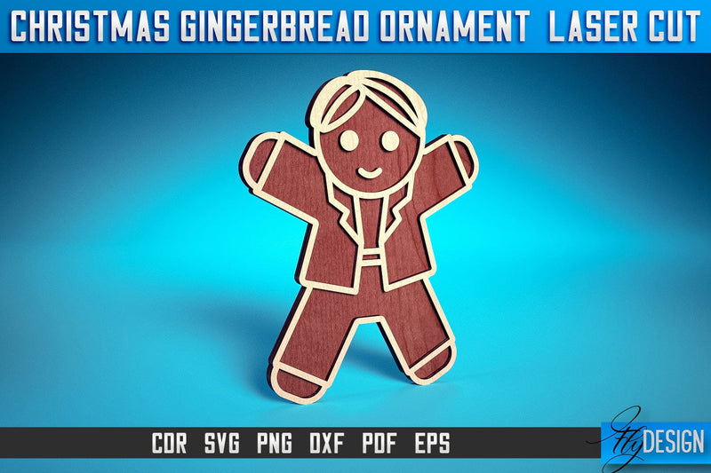 Christmas Gingerbread Laser Cut SVG | Christmas Laser Cut SVG Design ...