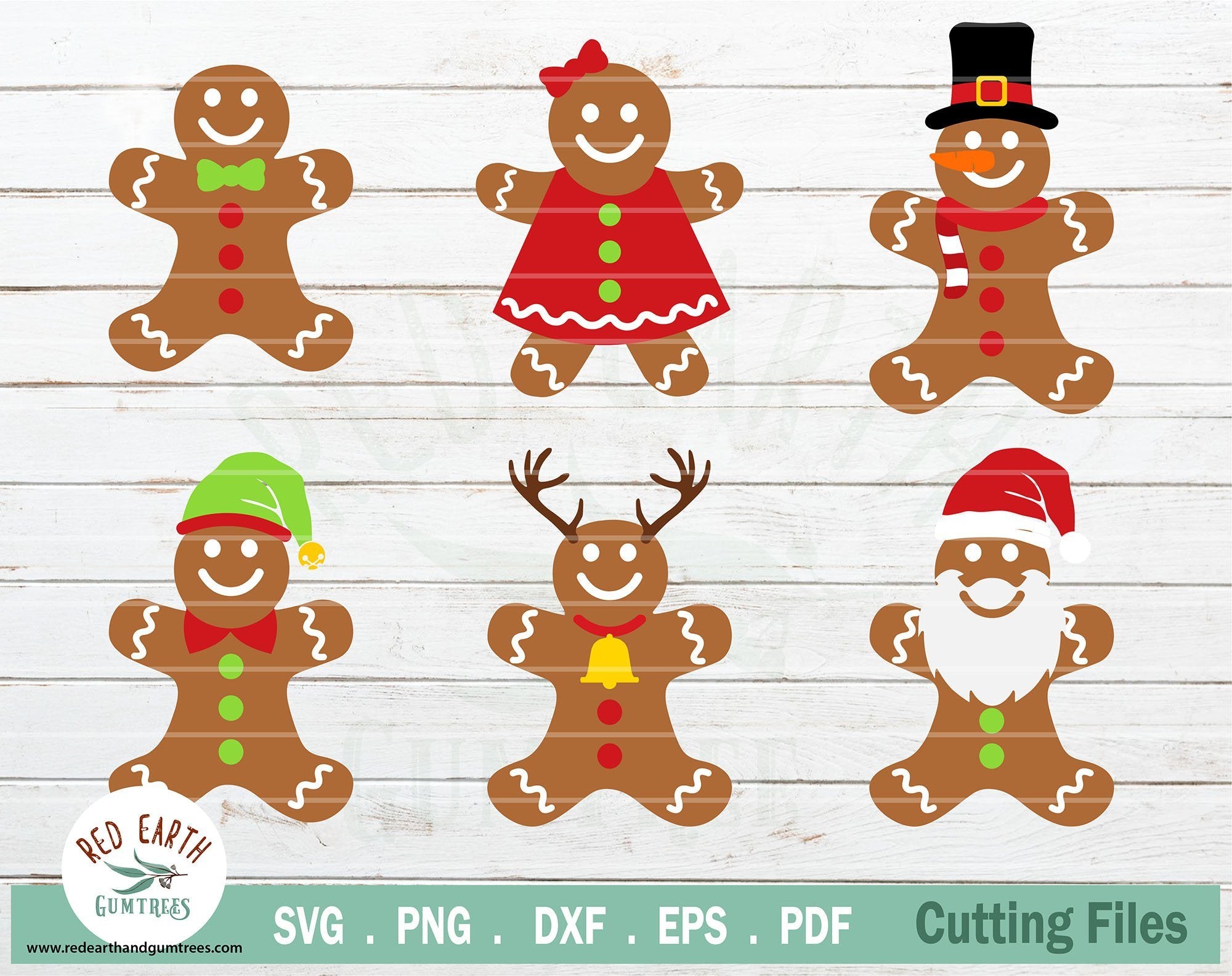 Christmas Gingerbread man Family bundle, Christmas SVG,DXF - So Fontsy