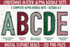 Christmas Glitter Alpha Doodle BIG Bundle - 5 Christmas Doodle Alphabet ...