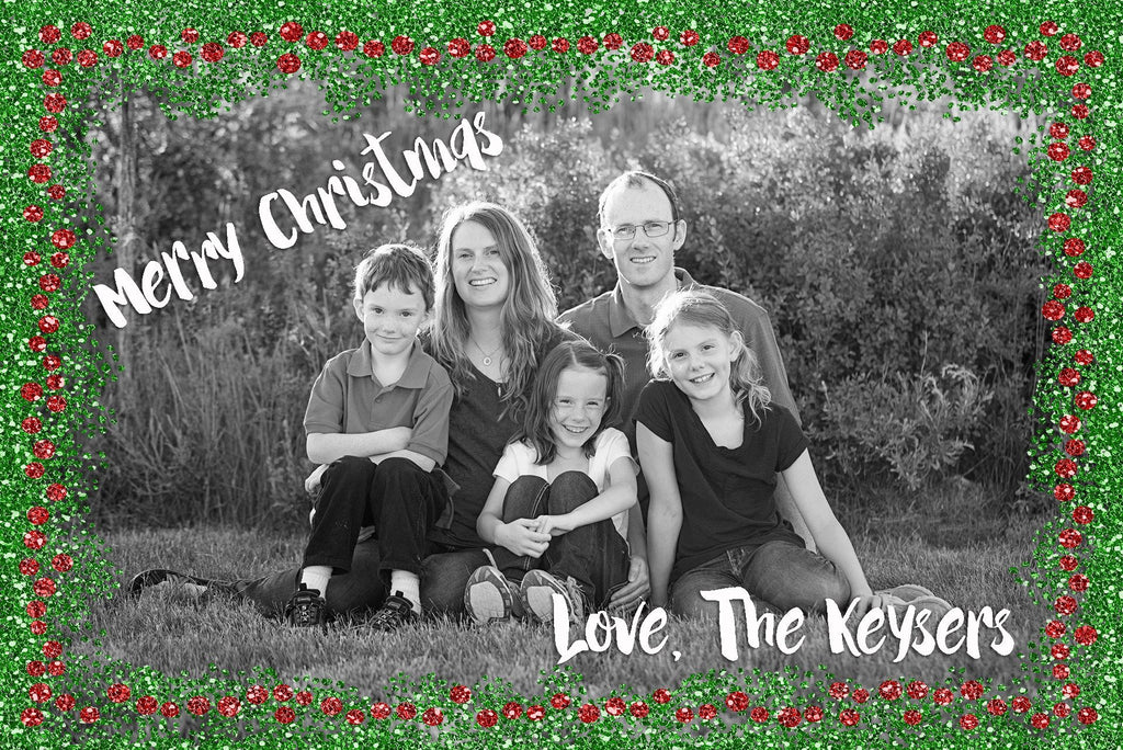 Christmas Glitter Frames and Borders PNG Clipart Bundle - So Fontsy