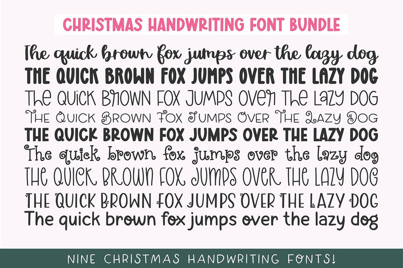 Christmas Handwriting Font Bundle - So Fontsy