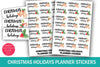 Christmas Holidays Planner Stickers- Christmas Stickers Cute - So Fontsy
