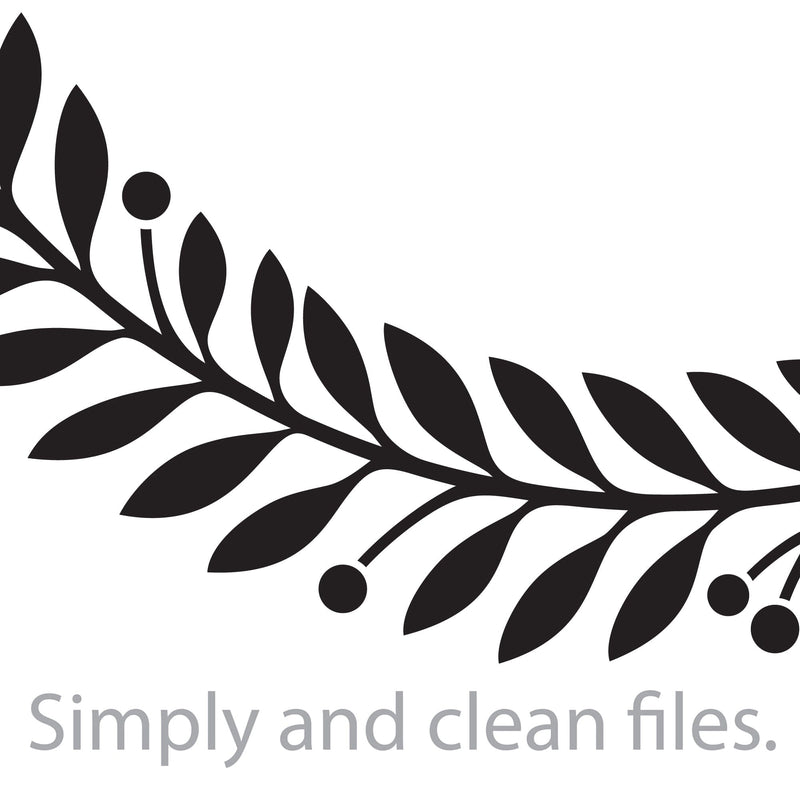 Christmas Holly Wreath. Cut files for Cricut. Clip Art silhouette (eps ...