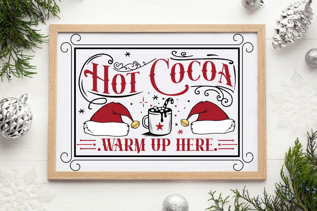 Christmas Hot Cocoa Sign SVG Bundle, Christmas Hot Cocoa Sign SVG - So ...