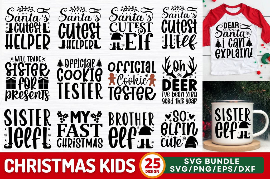 Christmas Kids SVG Bundle - So Fontsy