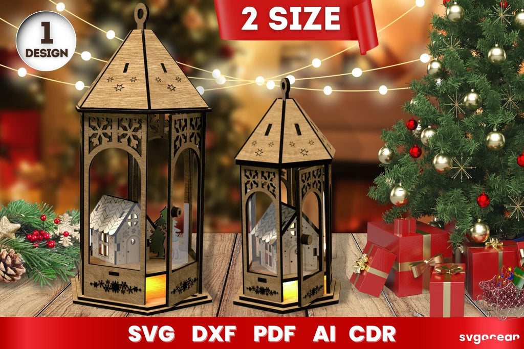 Christmas Laser Cut Bundle | Cut File | Glowforge - So Fontsy