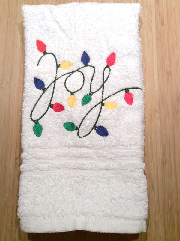 Christmas Lights Joy Embroidery - So Fontsy