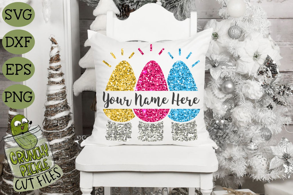 Christmas Lights Monogram Frame 5 SVG - So Fontsy