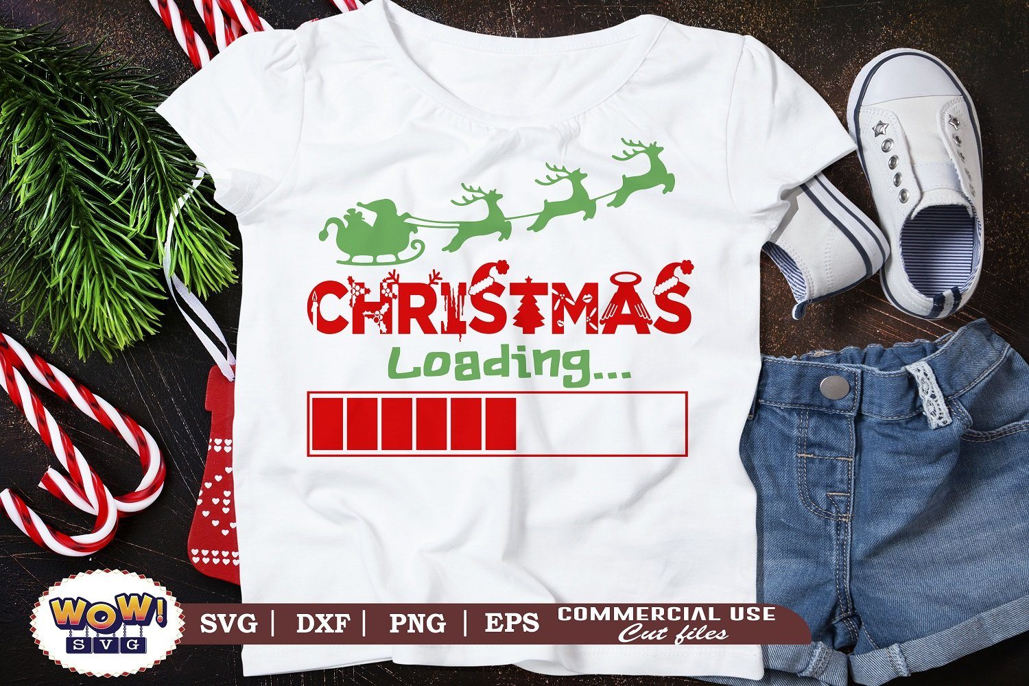 Christmas loading svg, Christmas svg, Santa svg, Dxf, Png - So Fontsy