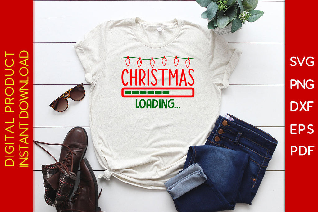 Christmas Loading SVG PNG PDF Cut File - So Fontsy