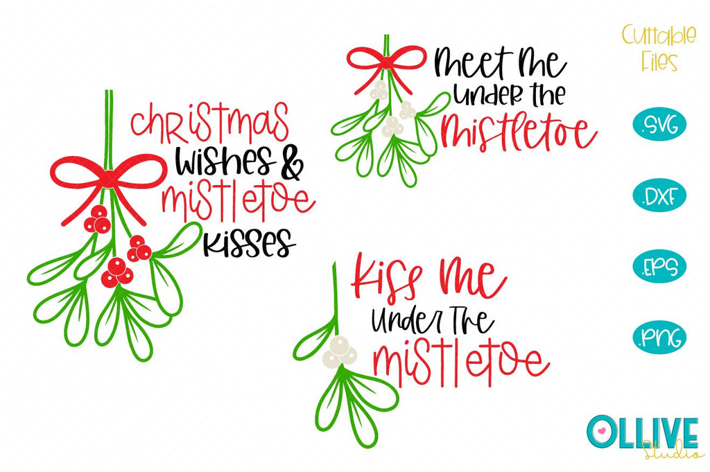 Christmas Mistletoe Bundle SVG - So Fontsy