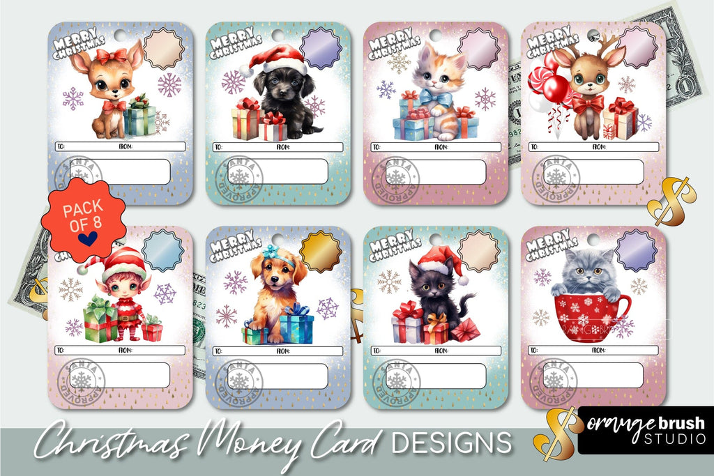 Christmas Money Card Printable Designs: Lip Balm Card Bundle - So Fontsy